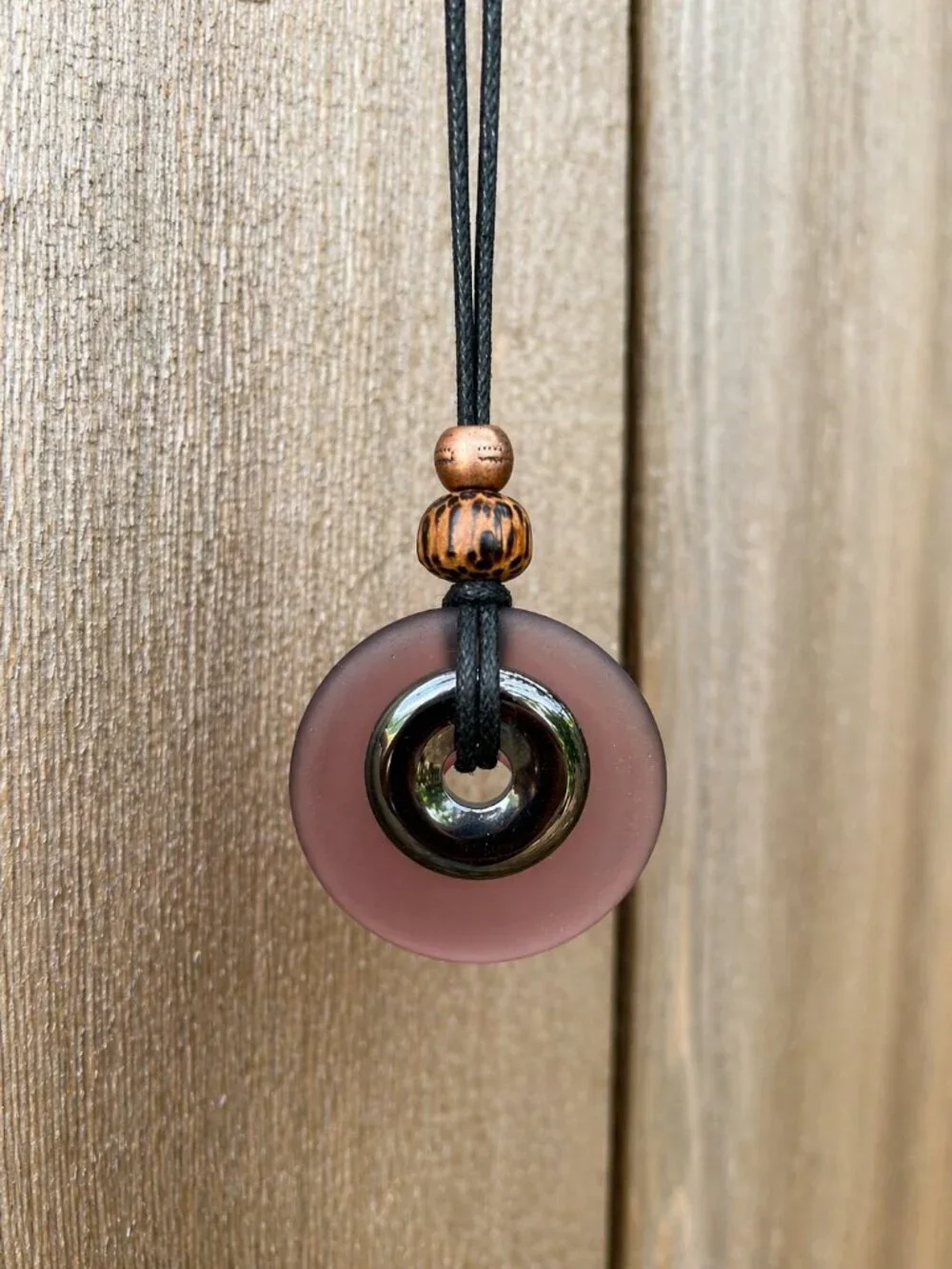 Artisan | Jewelry | Hematite And Purple Sea Glass Pendant Handmade ...